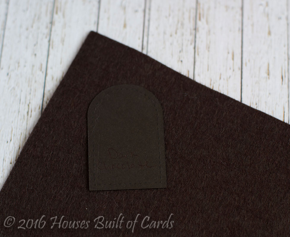 Houses Built of Cards: SSS Felt, Cardstock, and Ink Comparison
