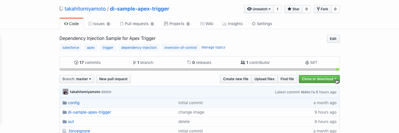 Dependency Injection Sample for Apex Triggerを使って楽しくトリガを書こう Dependency Injection Sample for Apex Triggerを使って楽しくトリガを書こう