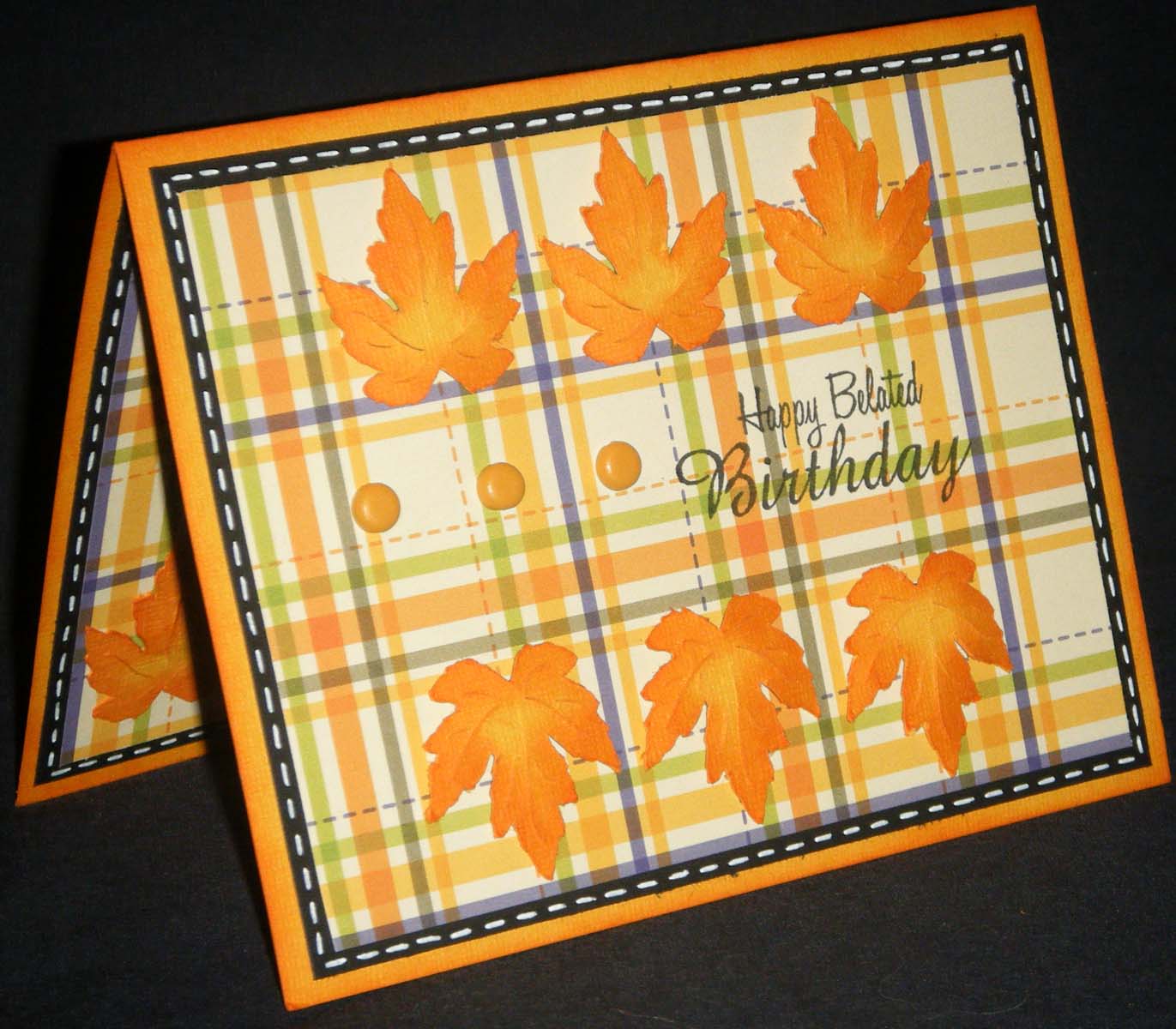Cards by CG: Fall Leaves Birthday Card