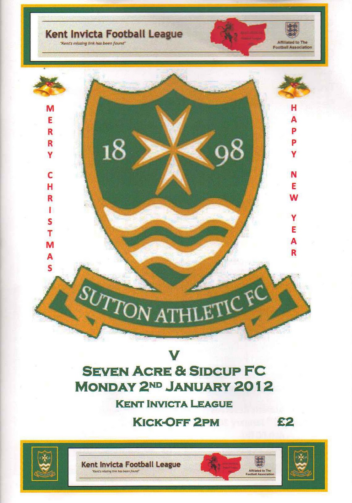 Sutton Athletic v Seven Acre and Sidcup