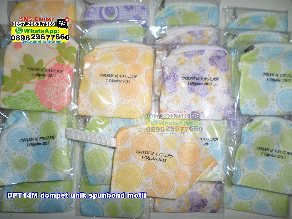 Souvenir Dompet Unik Kain Spunbond Bermotif | Souvenir Pernikahan