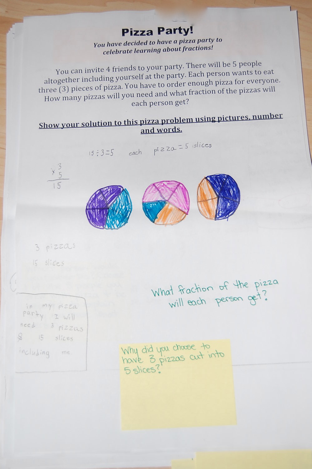 Thinking of Teaching: Fractions Part 2- Problem Solving and Math Talk