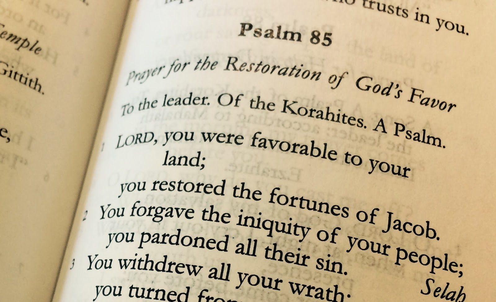 Greg Klimovitz: A Unison Prayer of Confession Based on Psalm 85