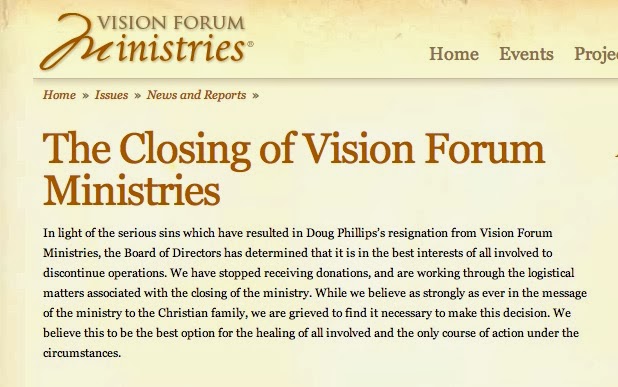 Sola Sisters: Vision Forum Ministries to Close