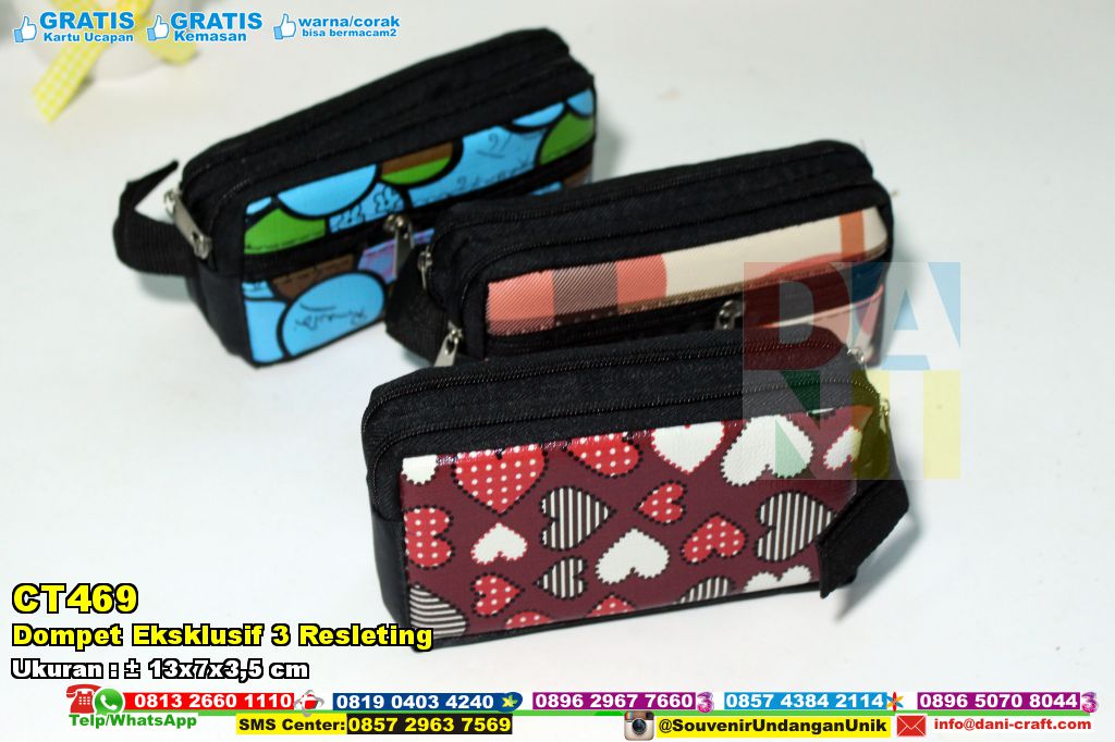 Dompet Eksklusif 3 Resleting | Souvenir Pernikahan