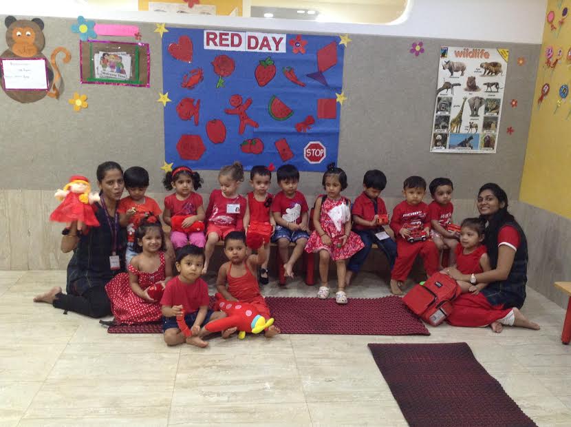 On the top of the World...: Red Day Celebrated by Playgroup at Witty ...