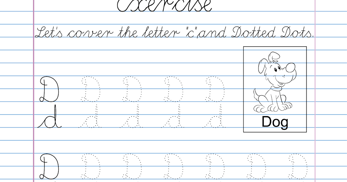 To print // dotted activity letter "D" in PDF