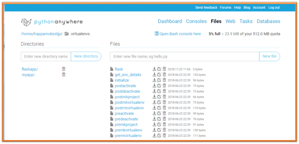 Python Anywhereで Flaskをdeployしてみる。 0550