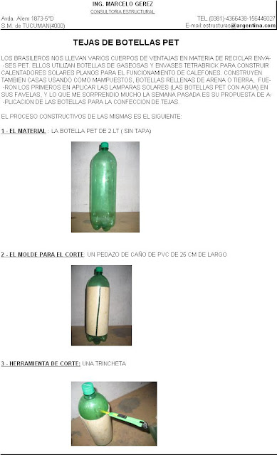 TECNOAMBIENTAL: TECHOS CONSTRUIDOS CON BOTELLAS PET RECICLADAS