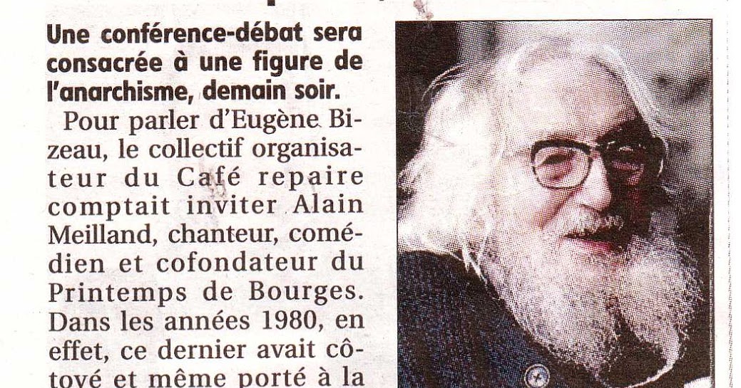 Les compagnons d' Eugène Bizeau : Conférence Bizeau à Vierzon