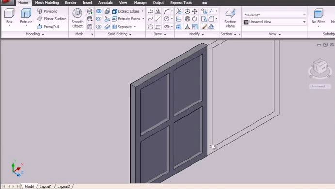 How to build a window 3d. In AutoCad2010 | Drawing and Graphics
