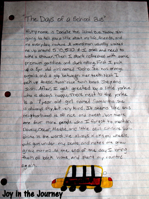 Fifth Grade Freebies: "A Day in the Life" Imaginative Writing Activity