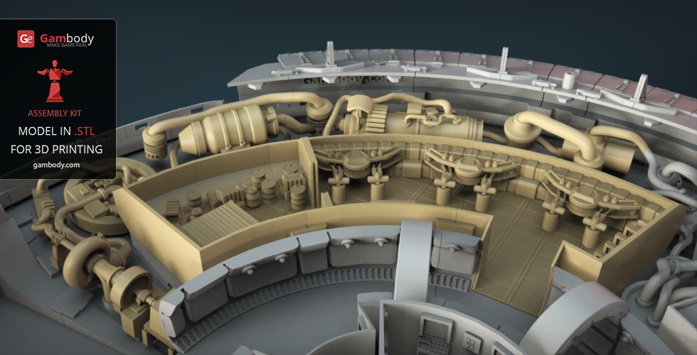Millennium Falcon Interior 3D Printable Parts Kit 2: Hyperdrive and ...