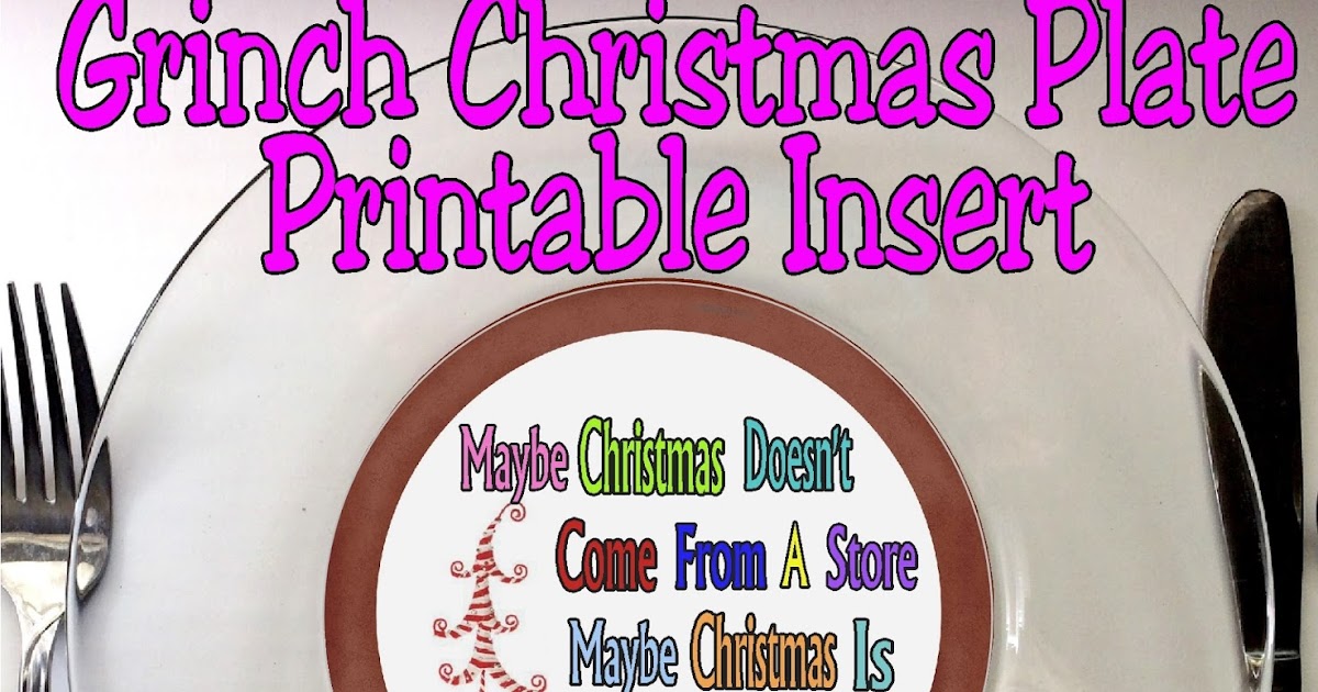 DIY Party Mom: Grinch Christmas Plate Insert