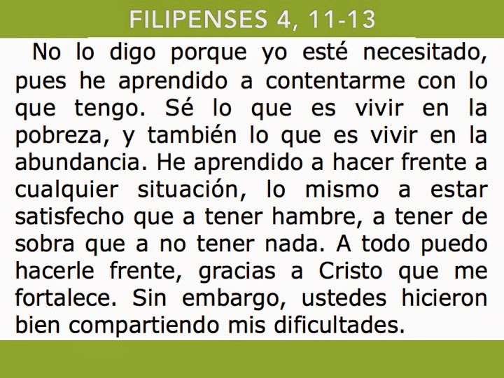 El Camino Victorioso: Filipenses 4,11-13