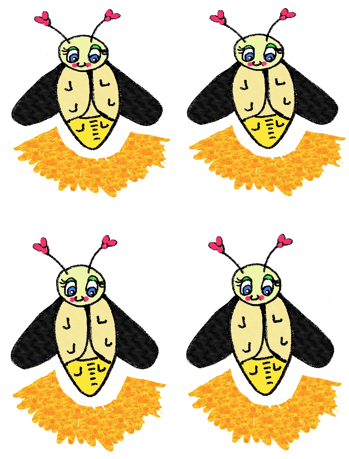 Home Drawn Lightning Bug Clipar t/ Valentine