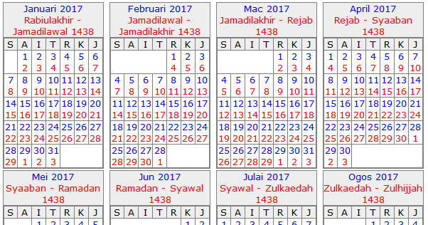 kalendar hijrah dan masihi 2016 - Neil Mackenzie