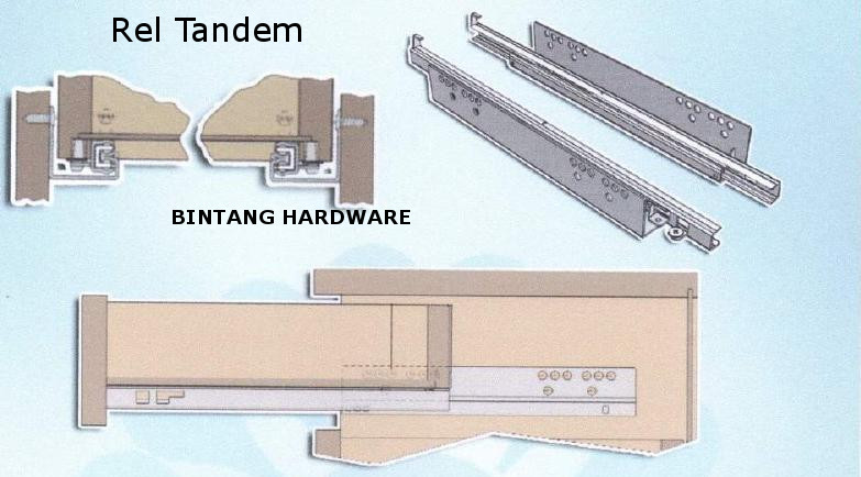 Rel Laci Tandem Undermount Concealed Runner - Bintang Hardware