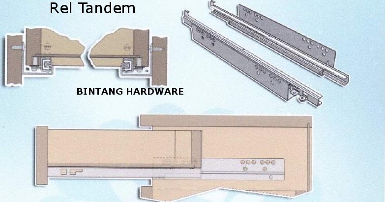 Rel Laci Tandem Undermount Concealed Runner - Bintang Hardware