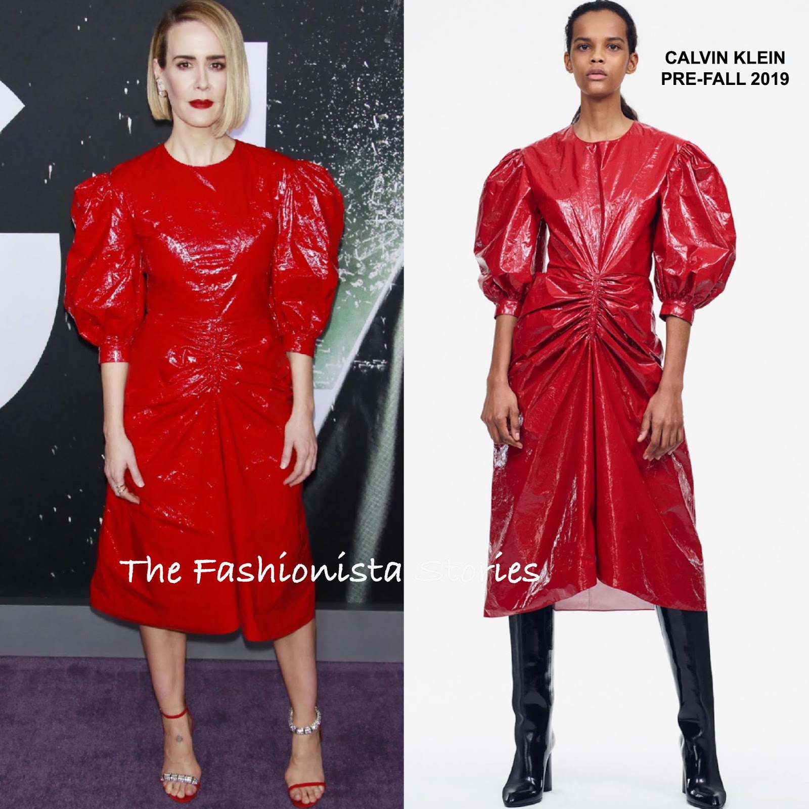 Sarah Paulson in Calvin Klein at the 'Glass' NY Premiere