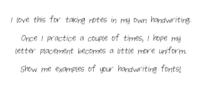 Kristen's Crochet: Make your handwritng into a font