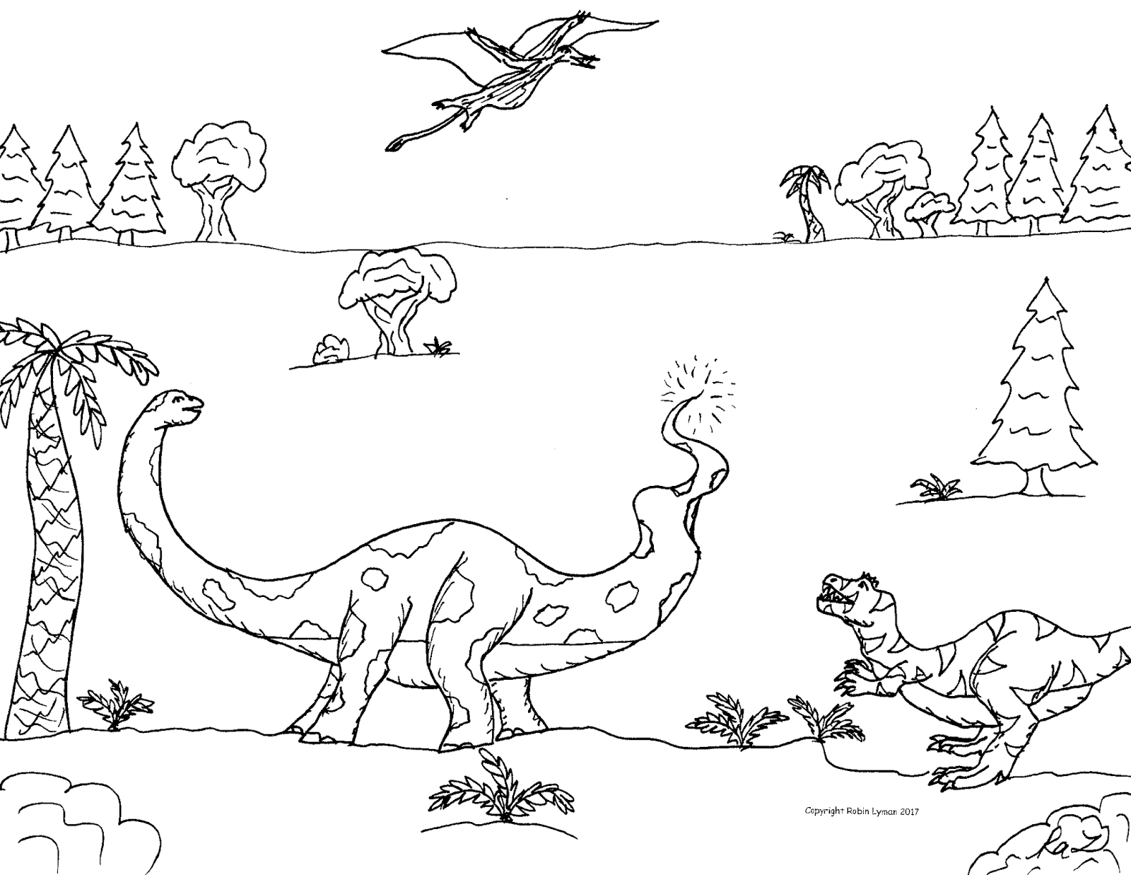 Robin's Great Coloring Pages: Supersaurus one of the Longest Dinosaurs