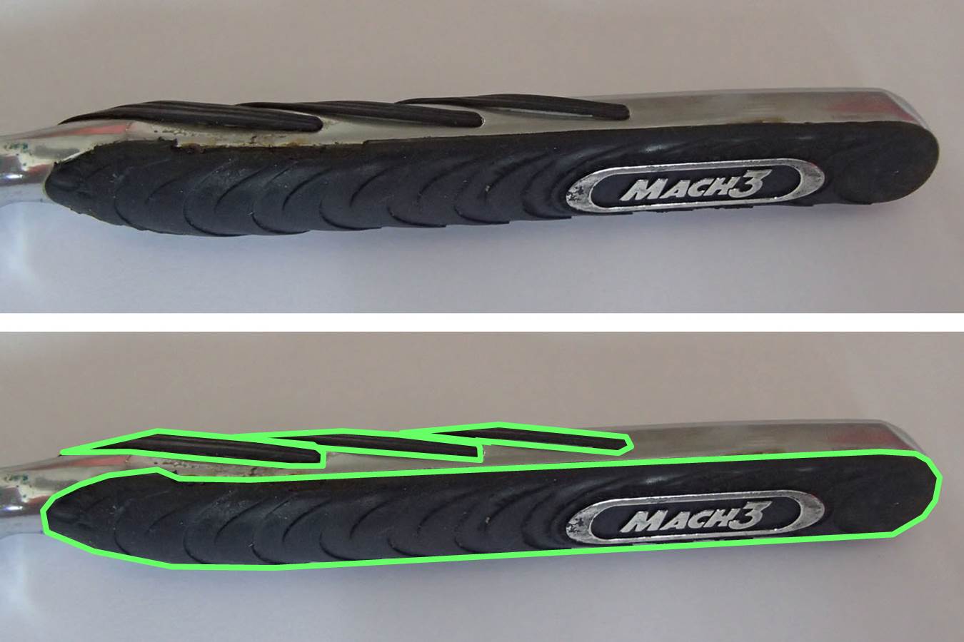 Buy.Make.Fix: FIX sticky rubber on Gillette Mach3 handle