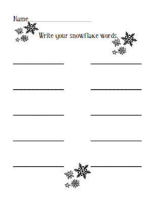 SNOWFLAKE SIGHT WORDS - Dr. Jean & Friends Blog