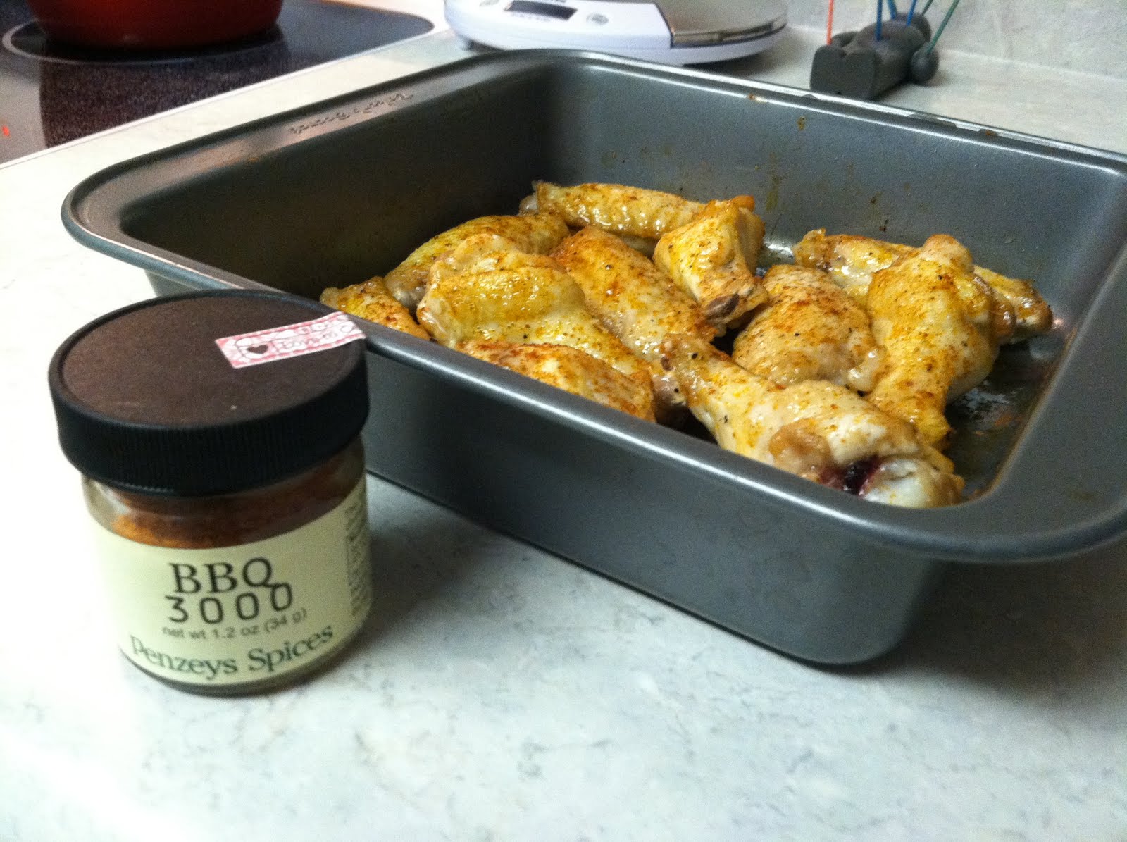 Nosh your head to this!: Char-buffed chicken wings