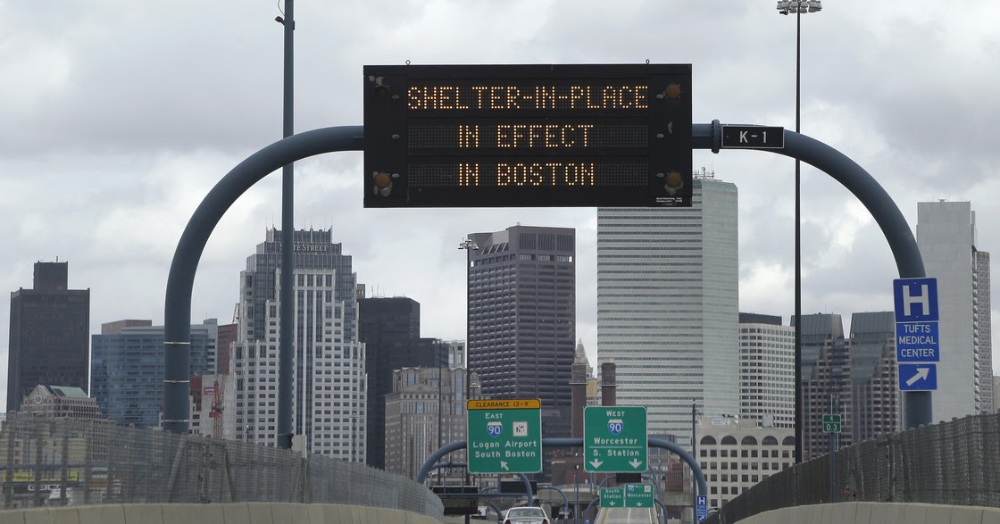 Deserted Places: Deserted streets in Boston, as the city goes into lockdown