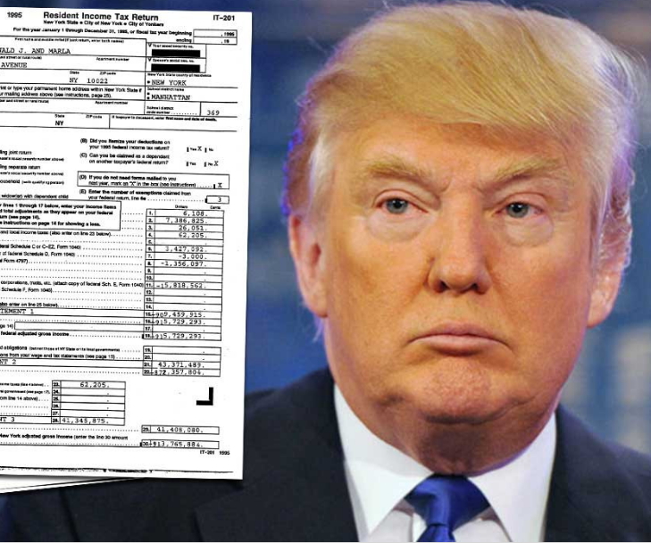 Donald Trump Leaked 1995 Income Tax Return Documents Revealed How He ...