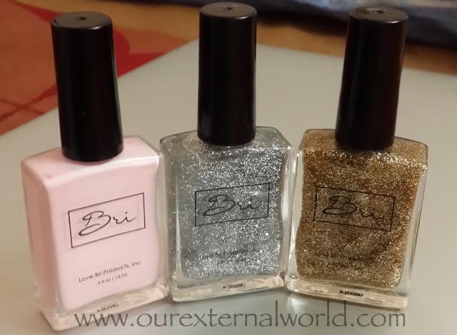 Bri Polishes - Gold Rush, Silver Sand, Blush - Swatches