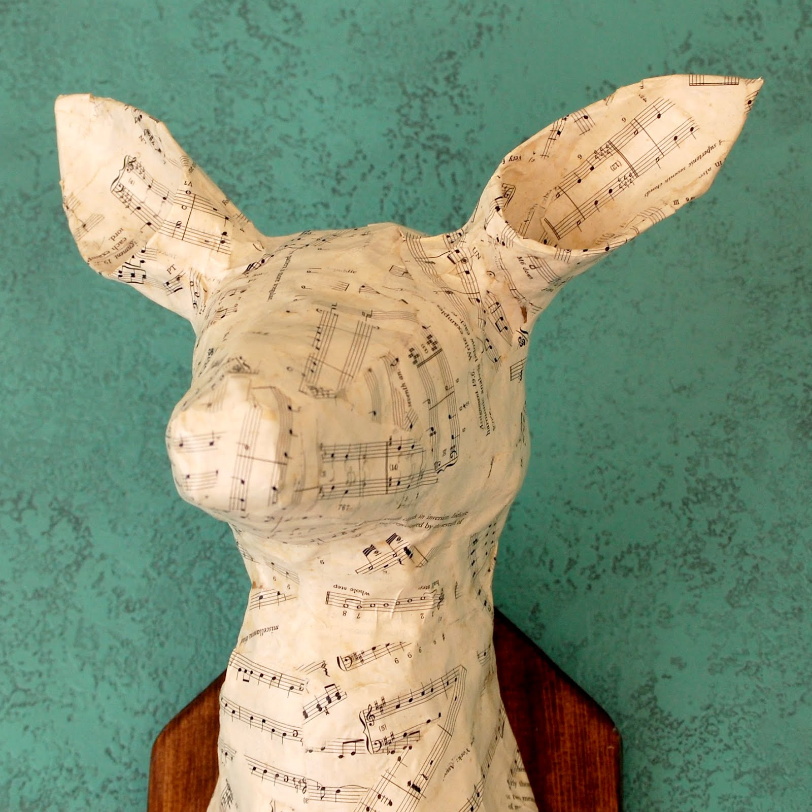 (into the) wildernest: doe re mi, a paper mache' deer head