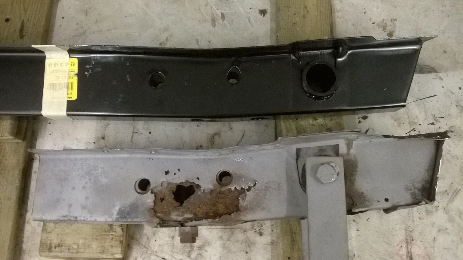 1965 Mustang 'Snowback' Fastback: Rear frame rails and inner wheel wells