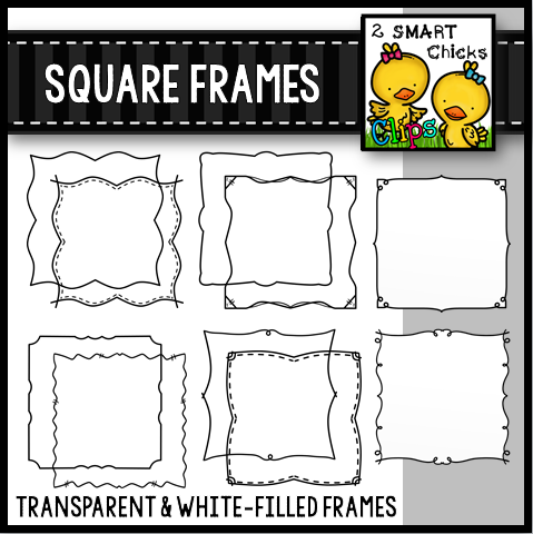2 SMART Chicks: Doodle Frames and Borders