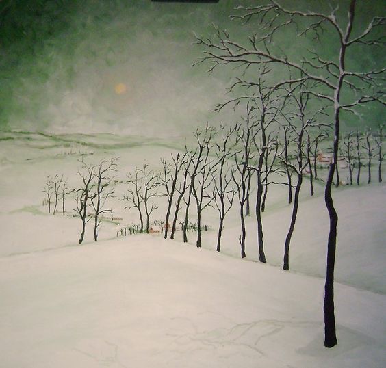 THE GRØNMARK BLOG: Snow art: cool paintings for a stinking hot day