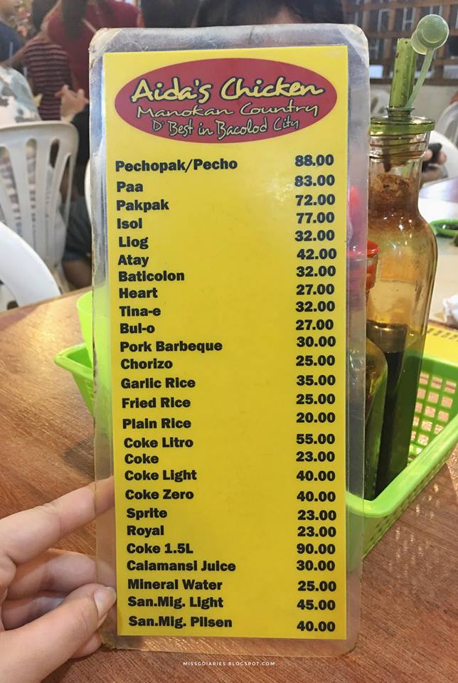 Miss G Diaries: Try the famous Bacolod Inasal at Aida's Chicken ...