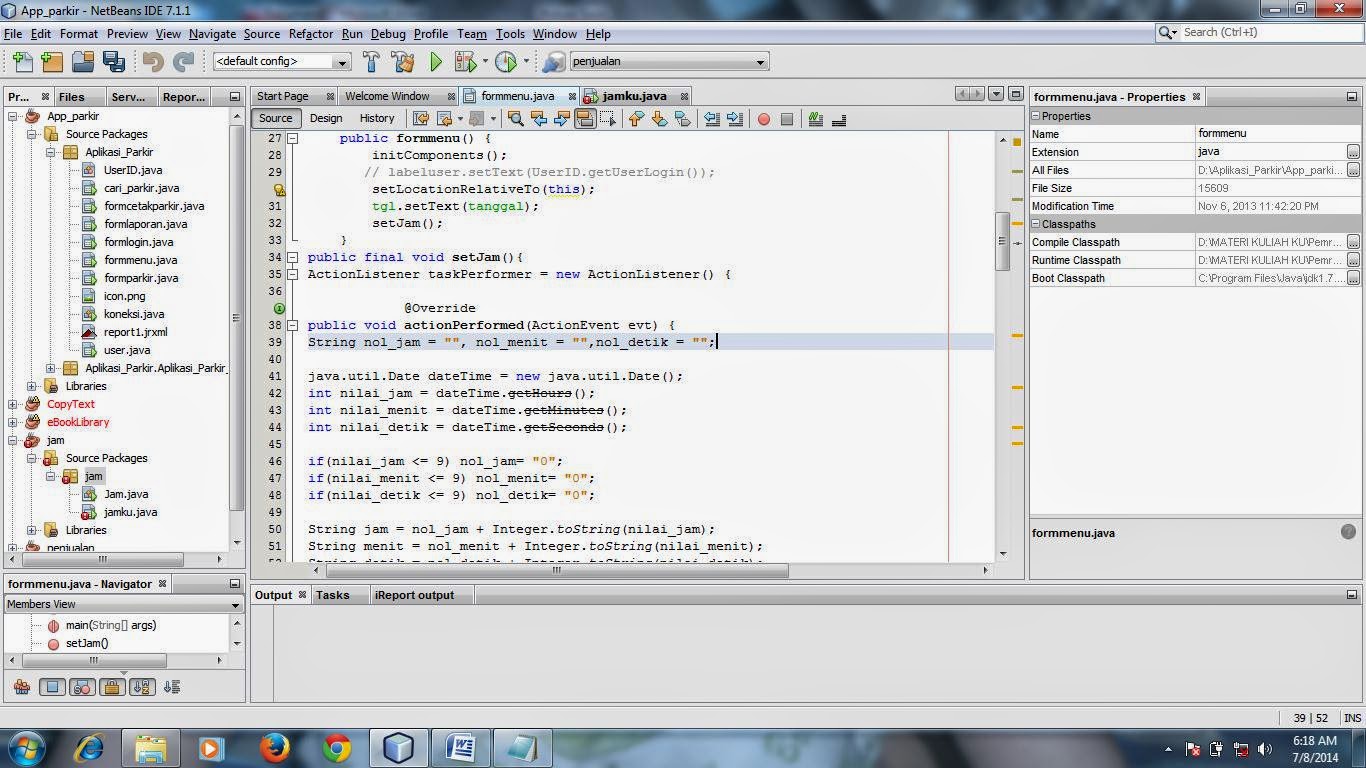Membuat tanggal dan jam di Jlabel pada java di netbeans - Hakko Blog's