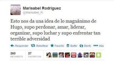 LA Ex esposa de Chavez Marisabel Rodriguez escribió sobre el comandante ...