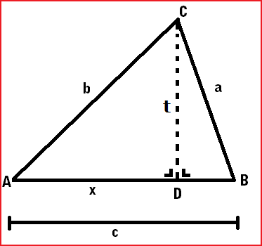 Rumus Dalil Proyeksi Pada Segitiga Lancip - Anak Gaul