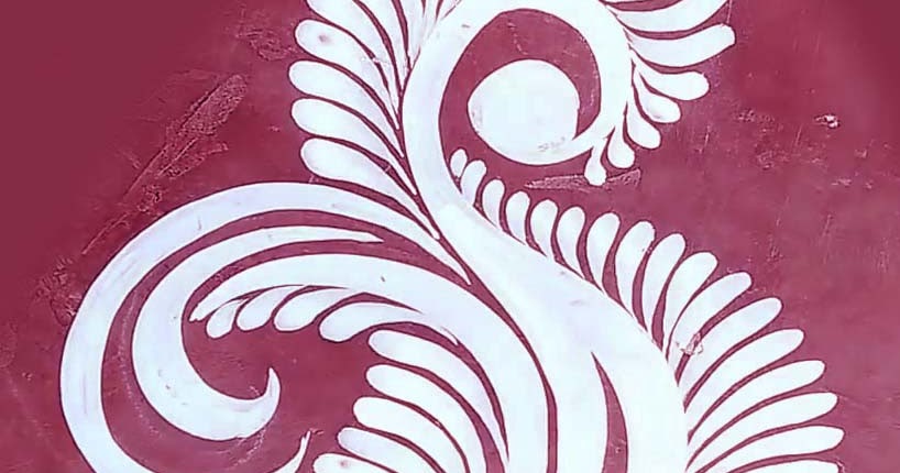 Alpana Design : HOW TO DRAW SWARASATI PUJA ALPANA ON PUJA MONDAB ...