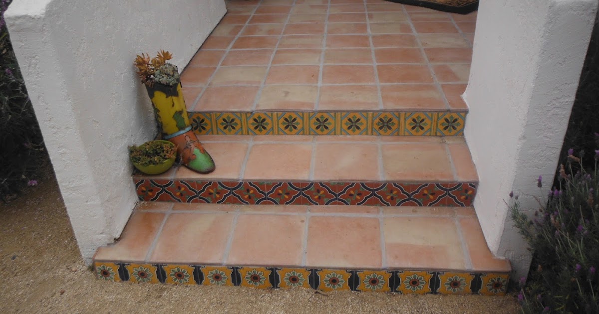 The 2 Minute Gardener: Photo - Saltillo Tile Steps