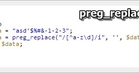 การแทนที่อักขระพิเศษให้เป็นค่าว่าง ด้วย preg_replace