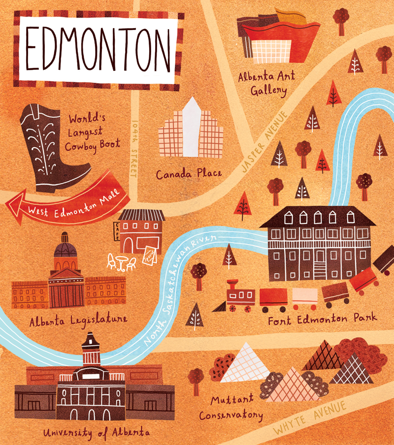 Marisa Seguin Illustration & Design: EDMONTON FOR HARRY ROSEN