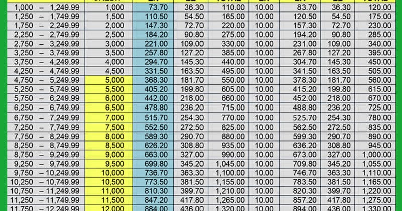Updated SSS Contribution Table for 2019 - HowToQuick.Net