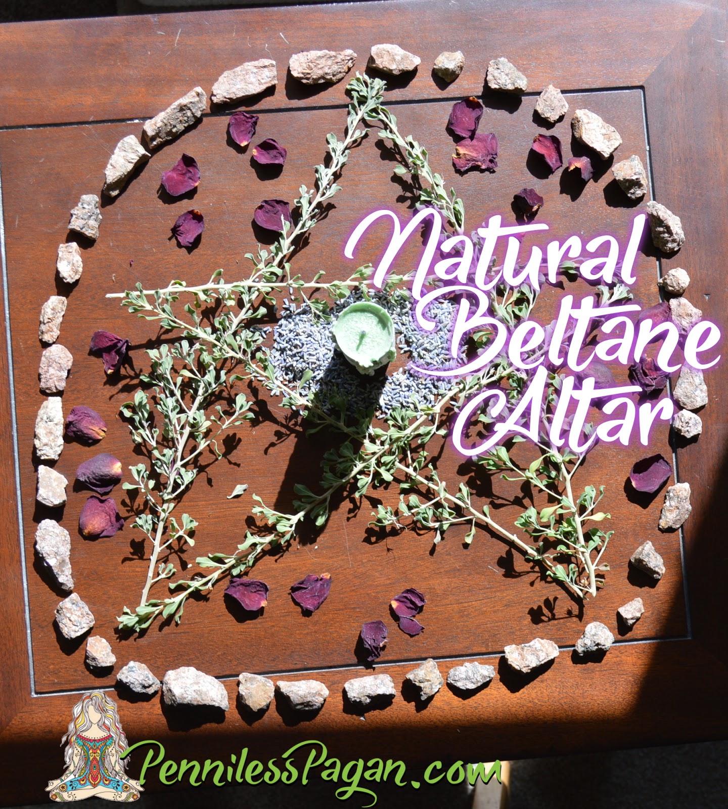 Penniless Pagan: Natural Beltane Altar