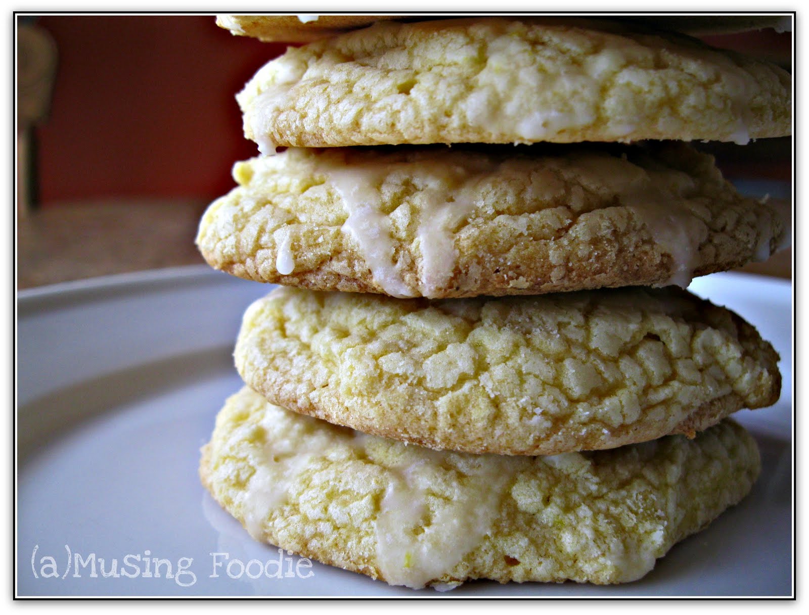Lemon Cake Cookies With Lemon Zest Sugar Glaze - Amusing Foodie