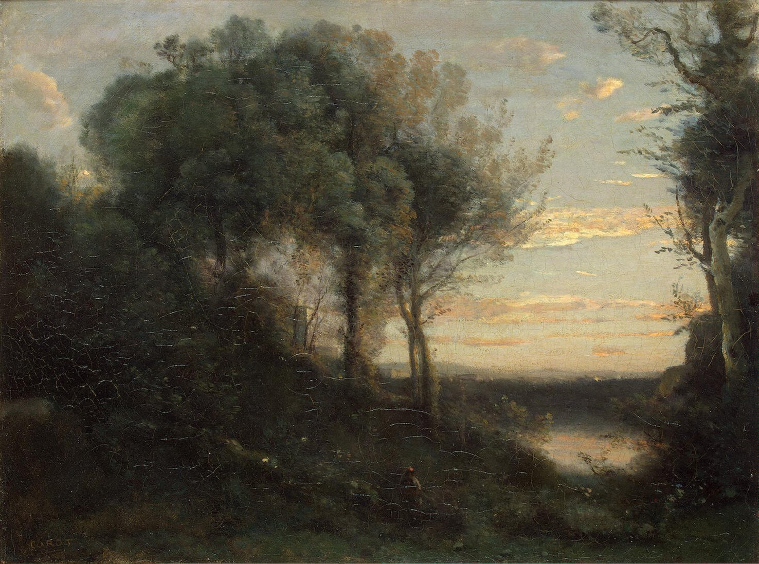 Evening - Jean-Baptiste Camille Corot | Endless Paintings