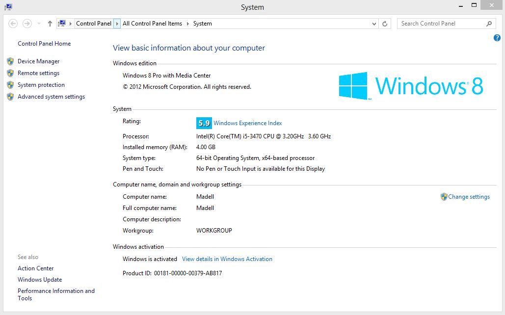 Windows 8 system requirements
