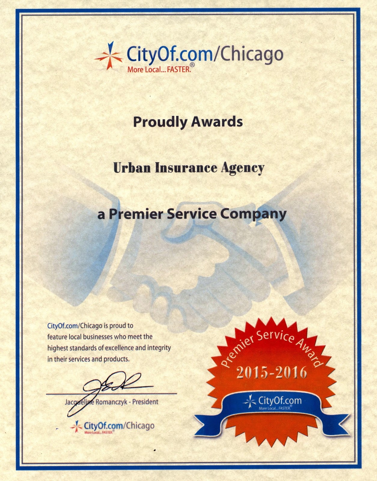 Insurance Information Page: City of Chicago, Awards Urban Insurance ...